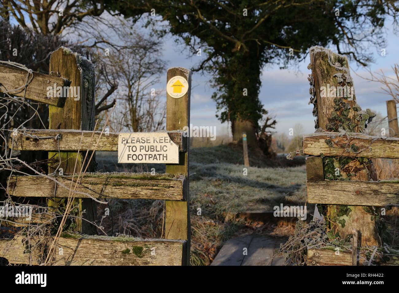 Frosty morning walk near Dogmersfield, Fleet, Hart District, Hampshire ...