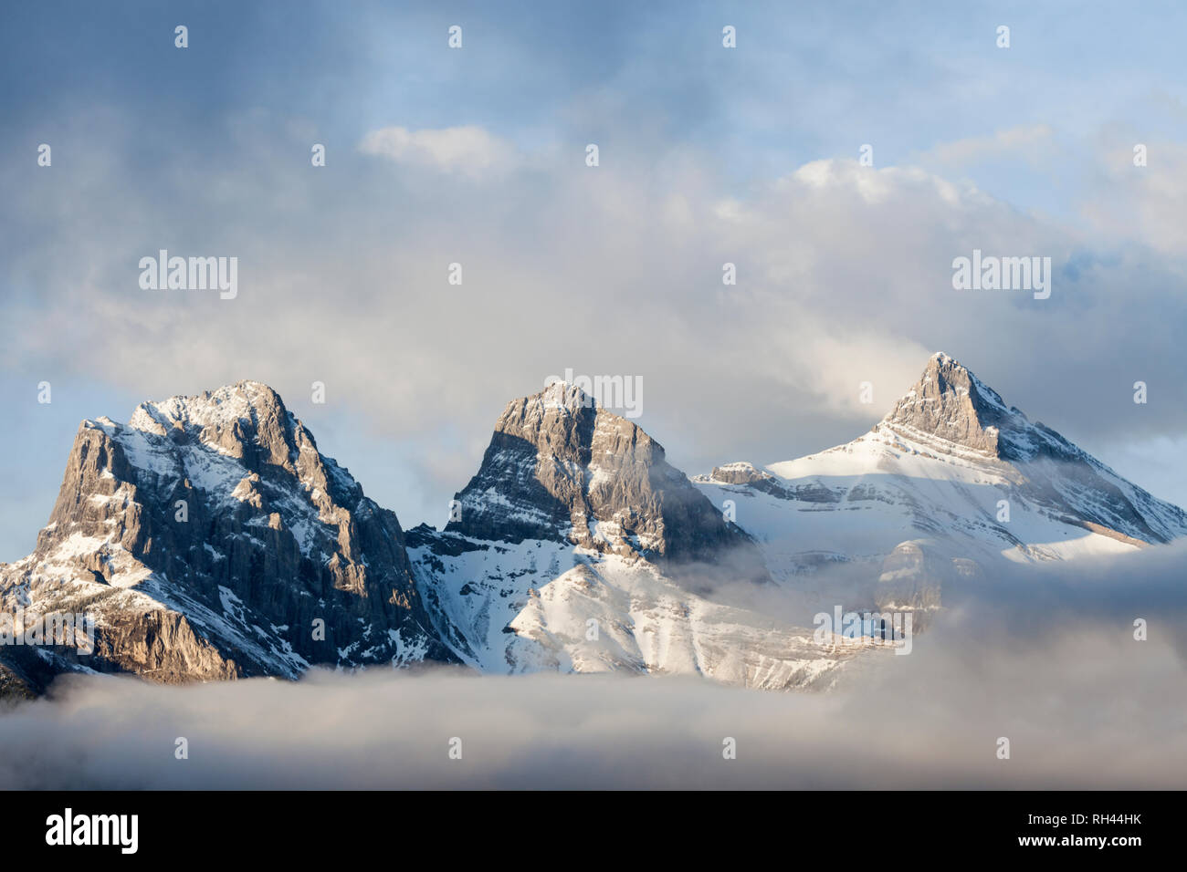 The Three Sisters in Banff National Park. Canmore, Alberta, Canada ...