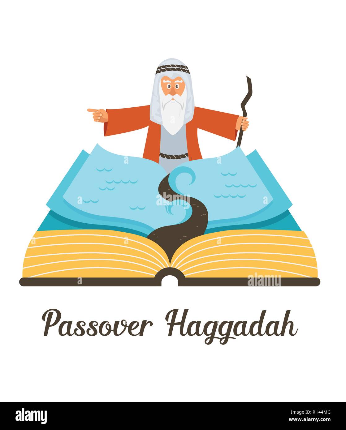 abstract passover story haggadah book. out of the Jews from Egypt ...
