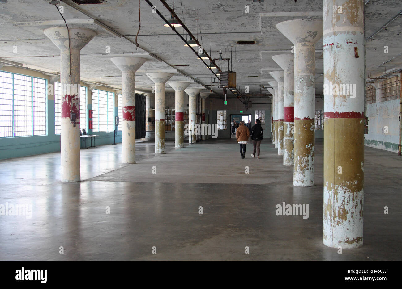 New Industries Building interior, Alcatraz Island, San Francisco ...