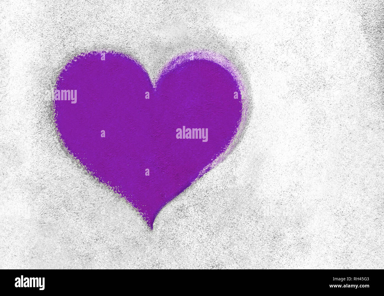 Grunge texture with violet heart symbol. It can be used as a Valentine ...