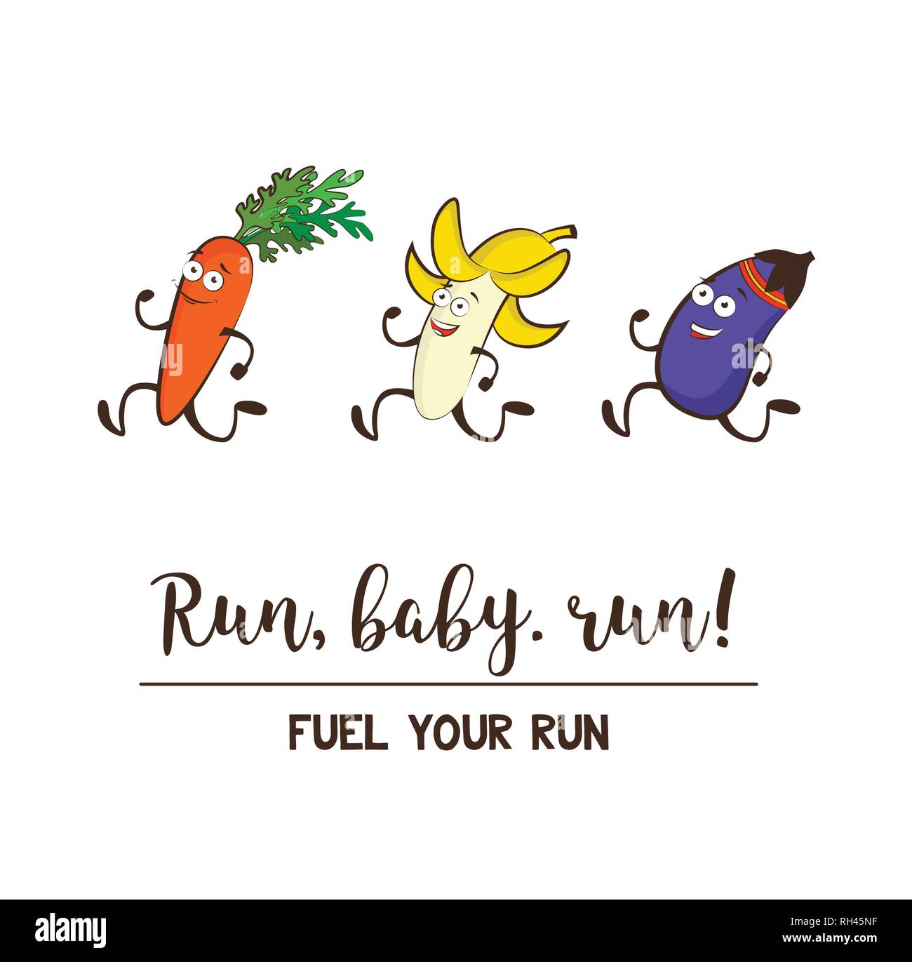 Cartoon illustration fruits group food hi-res stock photography and ...