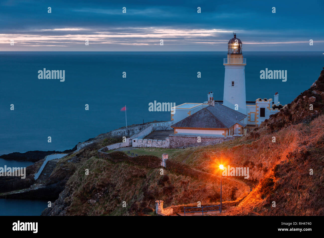 Douglas Head Lighthouse. at dawn Douglas, Isle of Man Stock Photo - Alamy