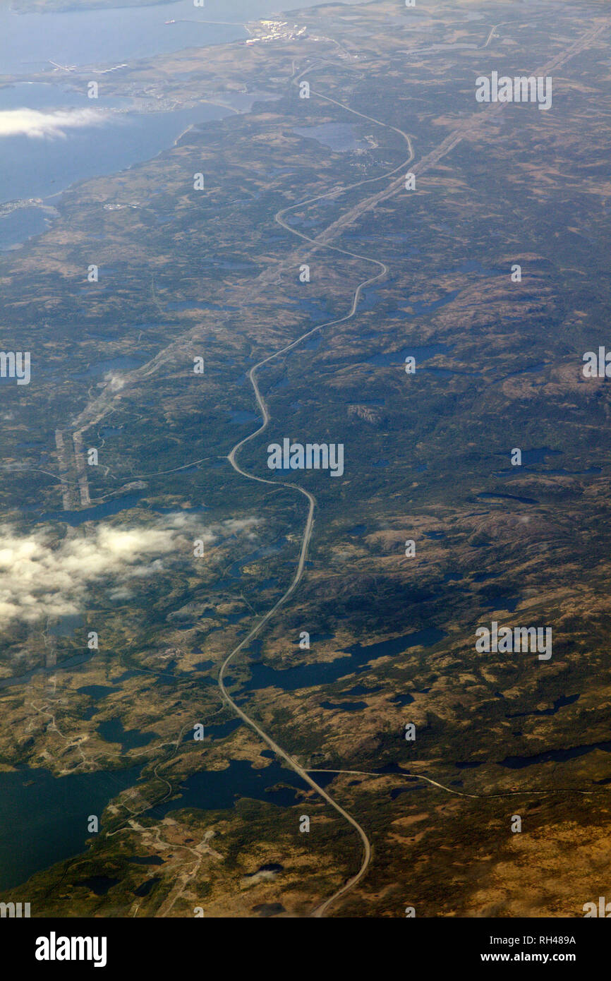 Aerial view of Nefoundland. St. John's, Newfoundland and Labrador ...