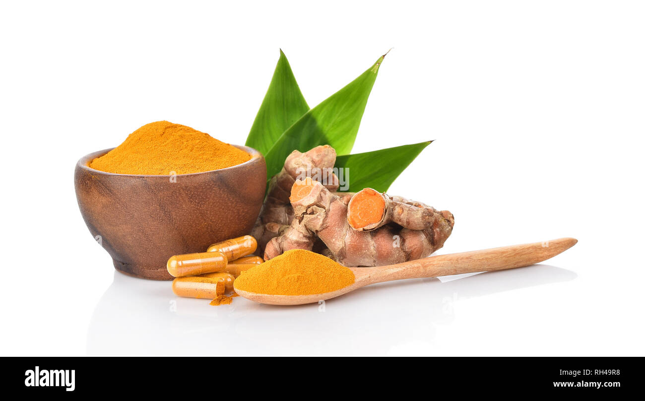 Turmeric isolated on white background Stock Photo - Alamy