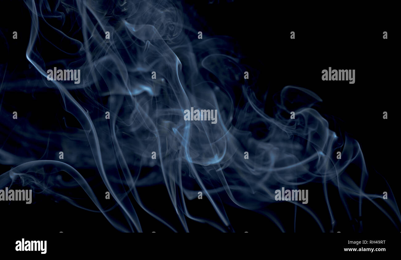 Smoke on a black background. Smoke movement patterns of background ...