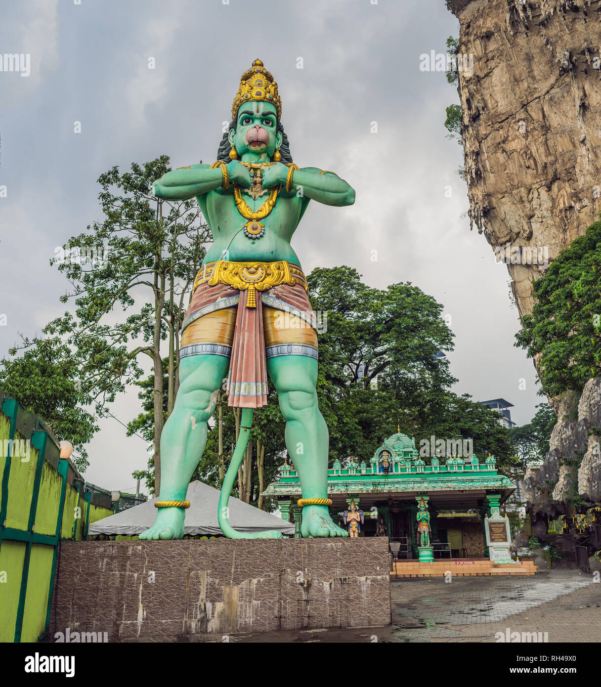 Lord Hanuman statue, at Batu Caves Kuala Lumpur, Malaysia Stock Photo ...