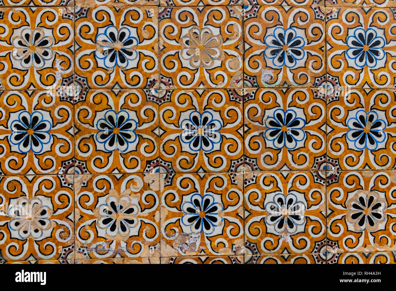 hand made traditional tiles in Portugal Stock Photo - Alamy