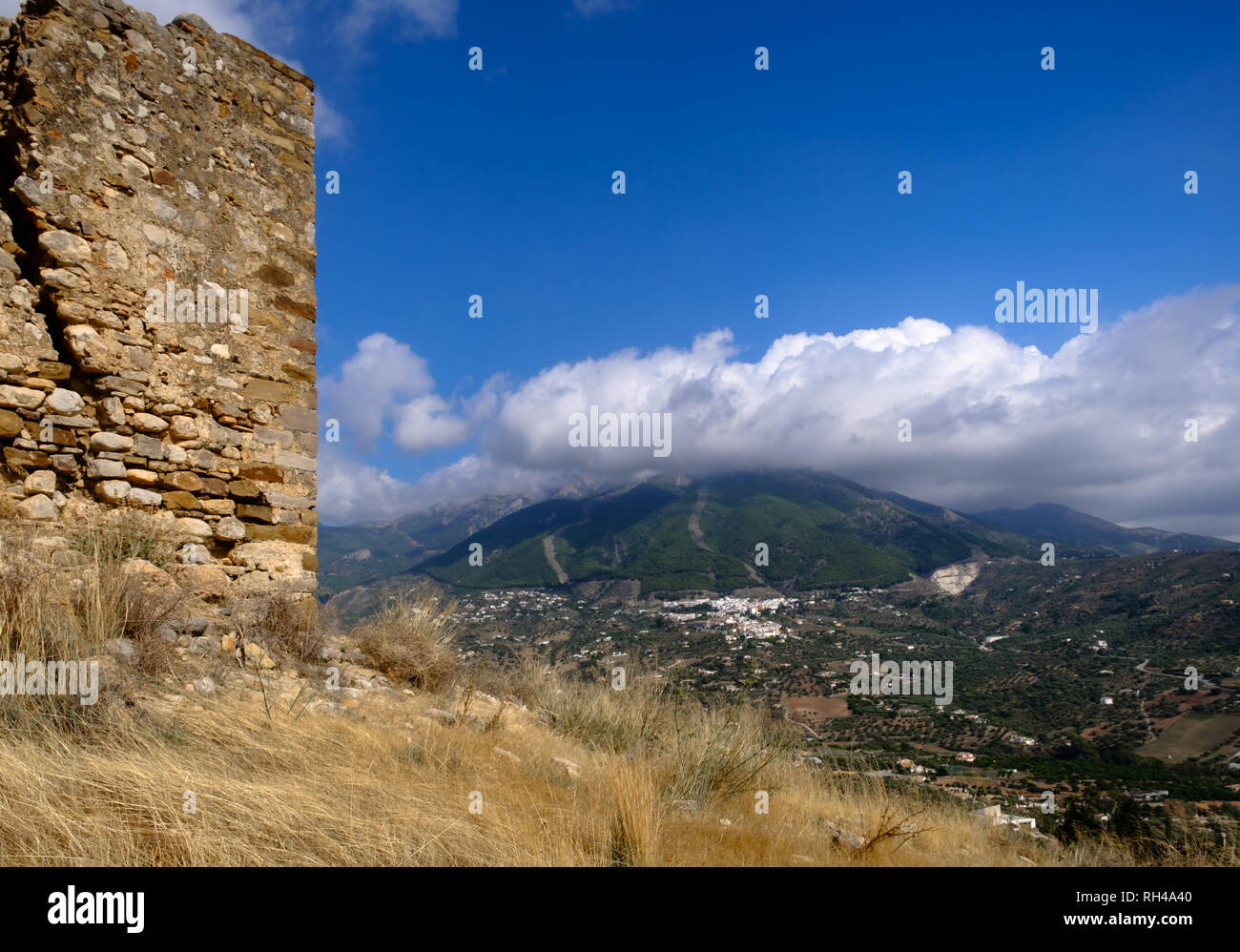 The Arab fortress of Castillo de Zalia near Alcaucin, Axarquia ...