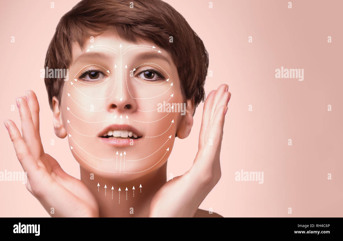 Plastic surgery face concept hi-res stock photography and images - Alamy