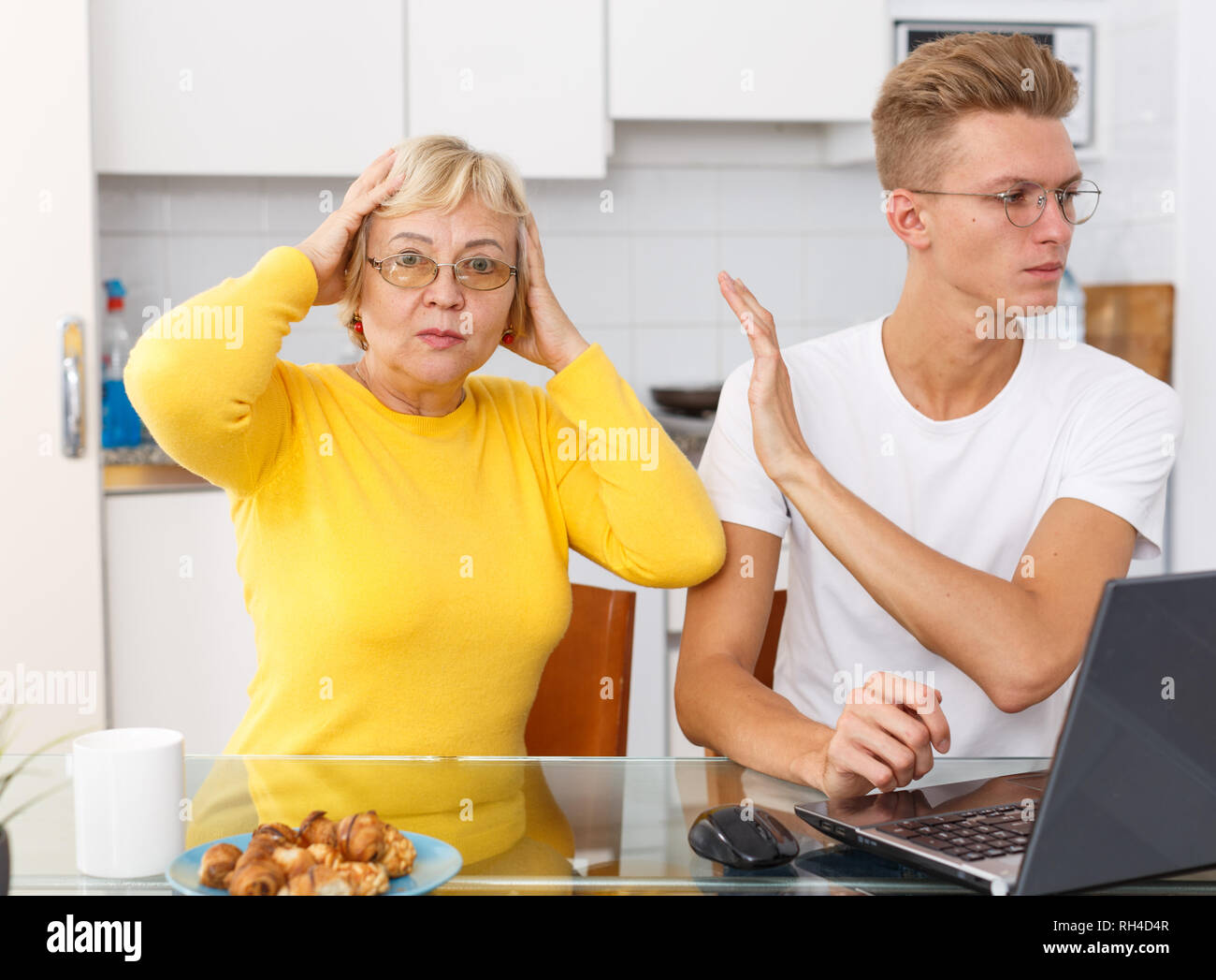 Mother ashamed of son hi-res stock photography and images - Alamy