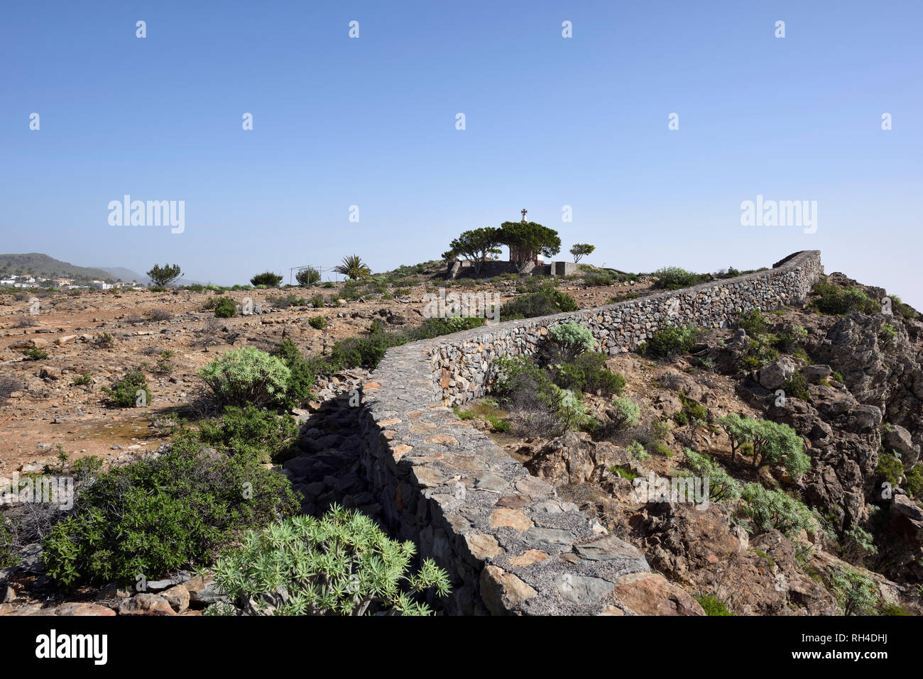 the calvary hill Roque Calvario and the chapel Ermita de San Isidro ...