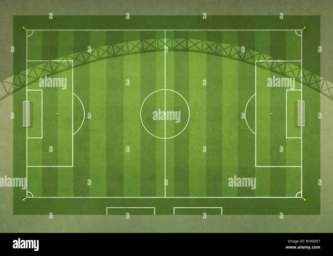 View from above soccer field Stock Photo - Alamy