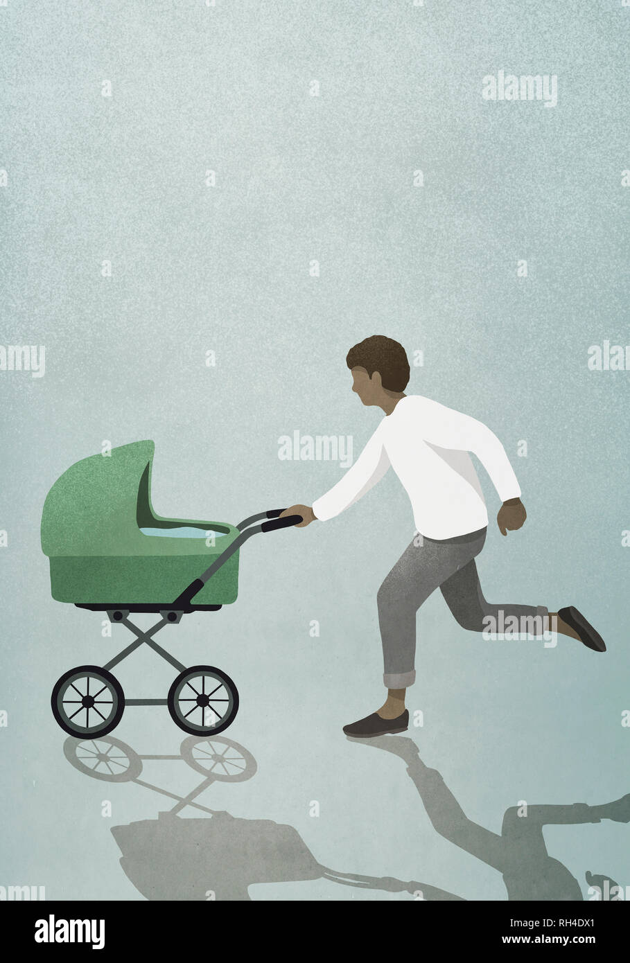 Dad pushing stroller hi-res stock photography and images - Alamy