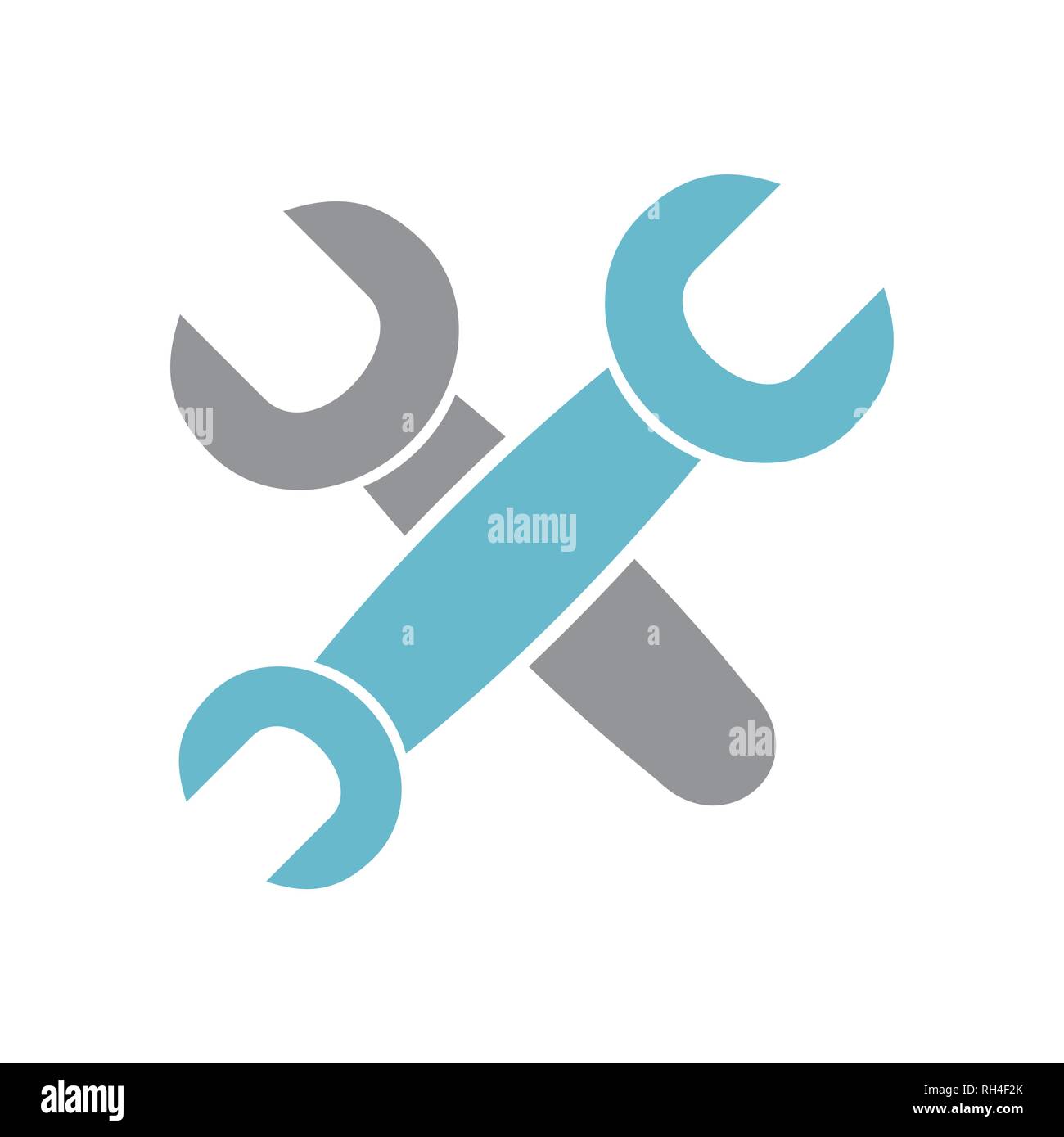 Tool wrench icon on white background for graphic and web design, Modern ...