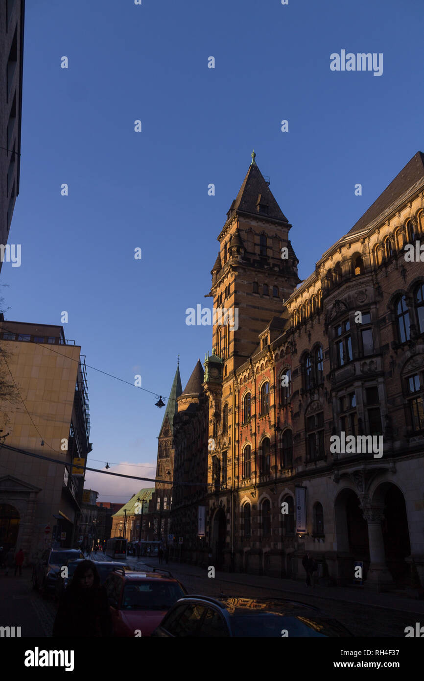 View from Bremen, famous german city at the state of Bremen, Germany ...