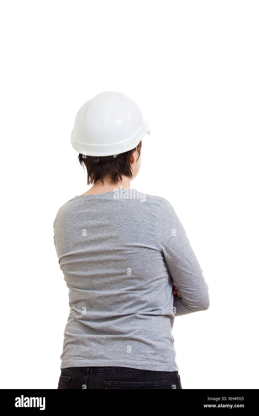 Back View Portrait Woman Engineer High Resolution Stock Photography and ...