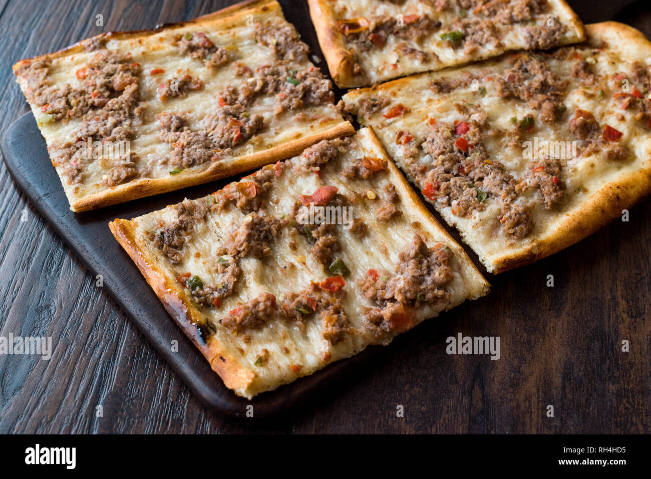 Turkish and Arabic Traditional Ramadan Bread Sliced Etli Ekmek Kebab ...