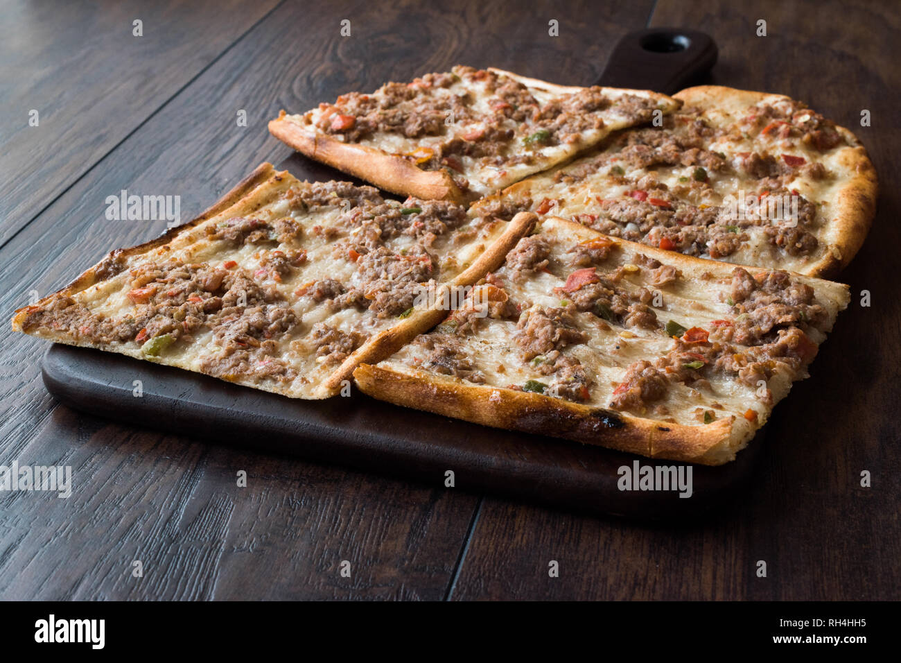 Turkish and Arabic Traditional Ramadan Bread Sliced Etli Ekmek Kebab ...