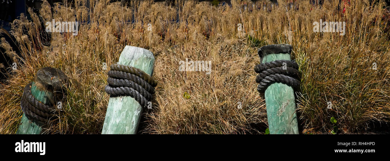 Piling with rope hi-res stock photography and images - Alamy