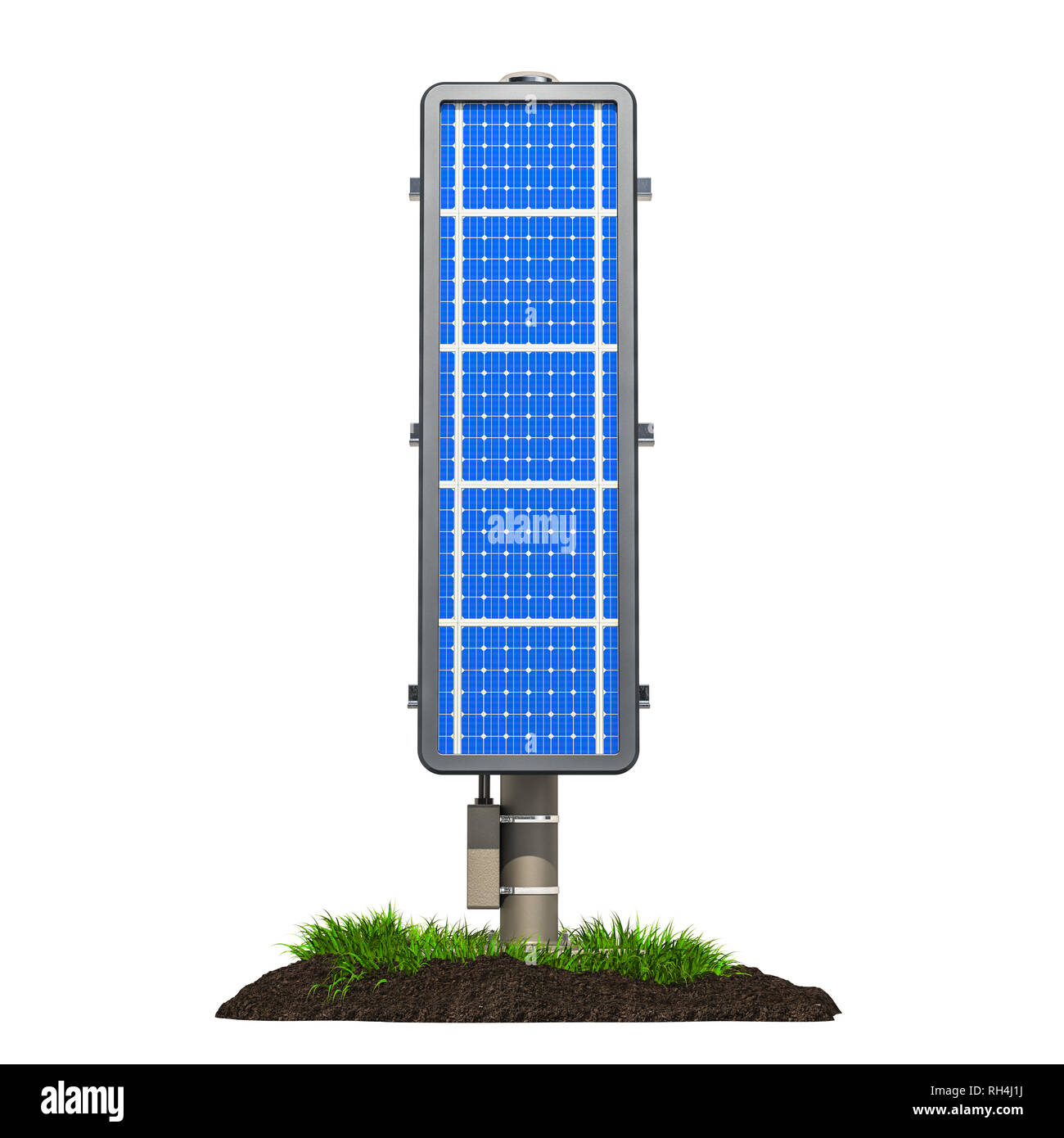 Alphabet letter I. Solar panel in shaped of letter I, 3D rendering ...