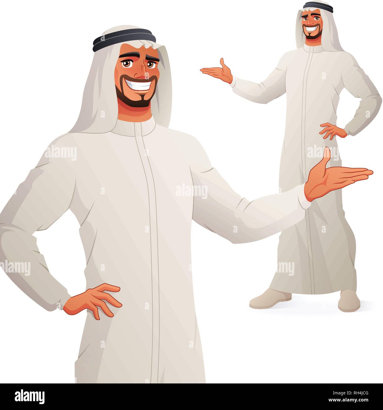 Handsome happy arab man Stock Vector Images - Alamy