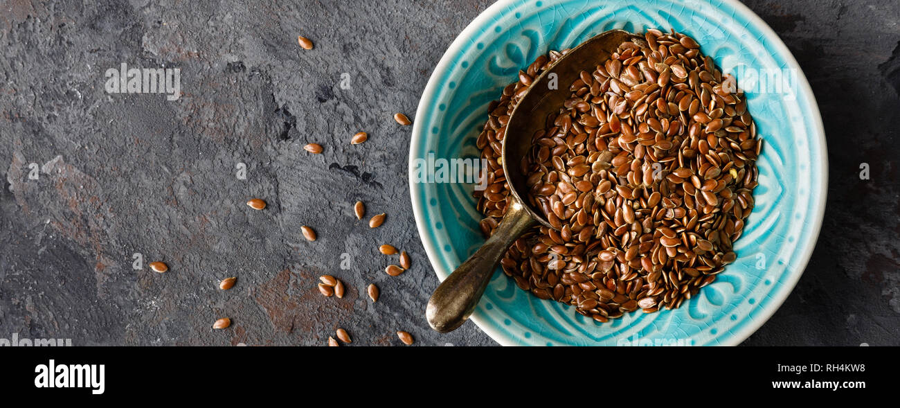 Flax seeds in bowl hi-res stock photography and images - Alamy