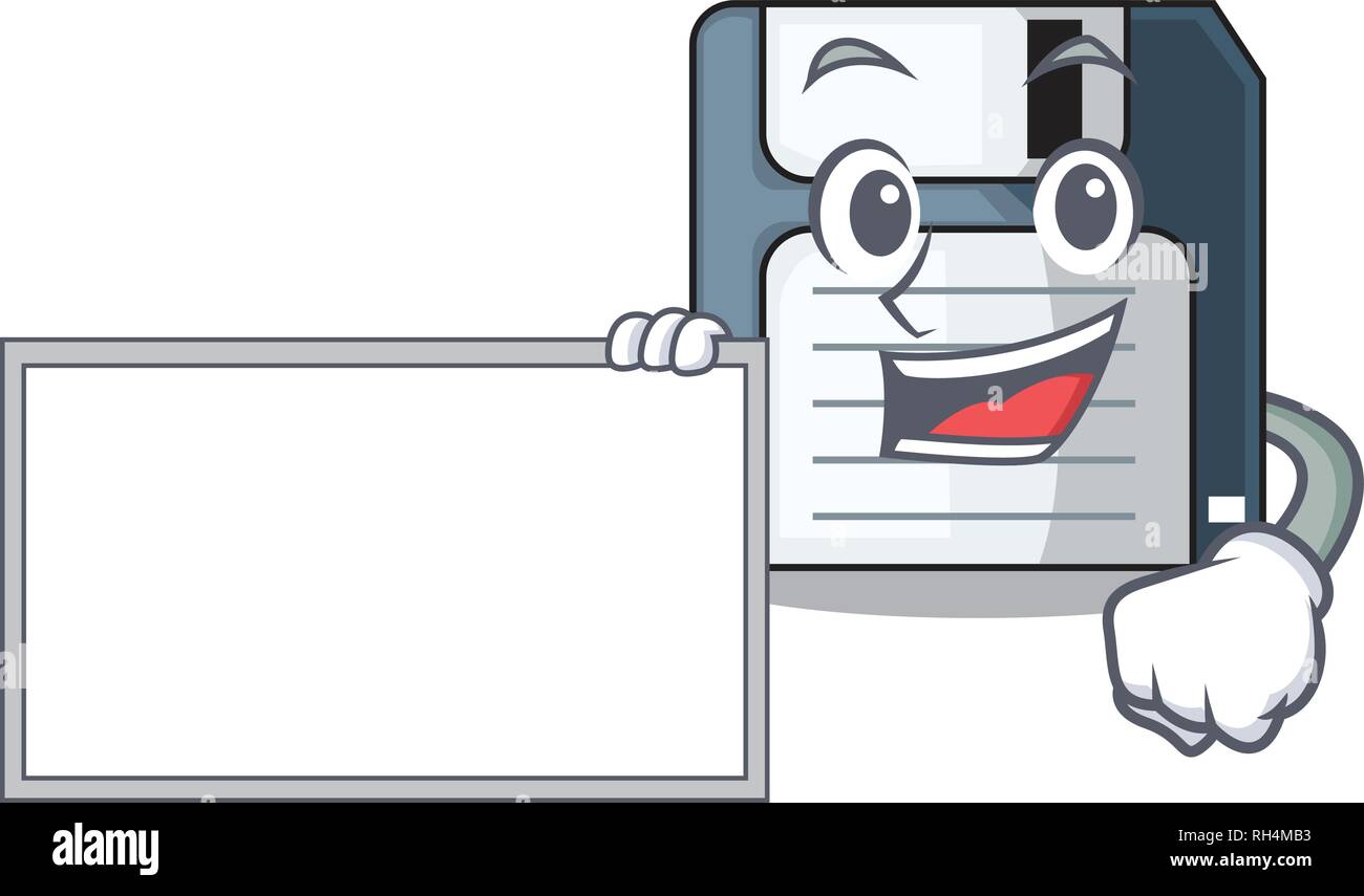 With board cartoon shape in the floppy disk Stock Vector Image & Art ...