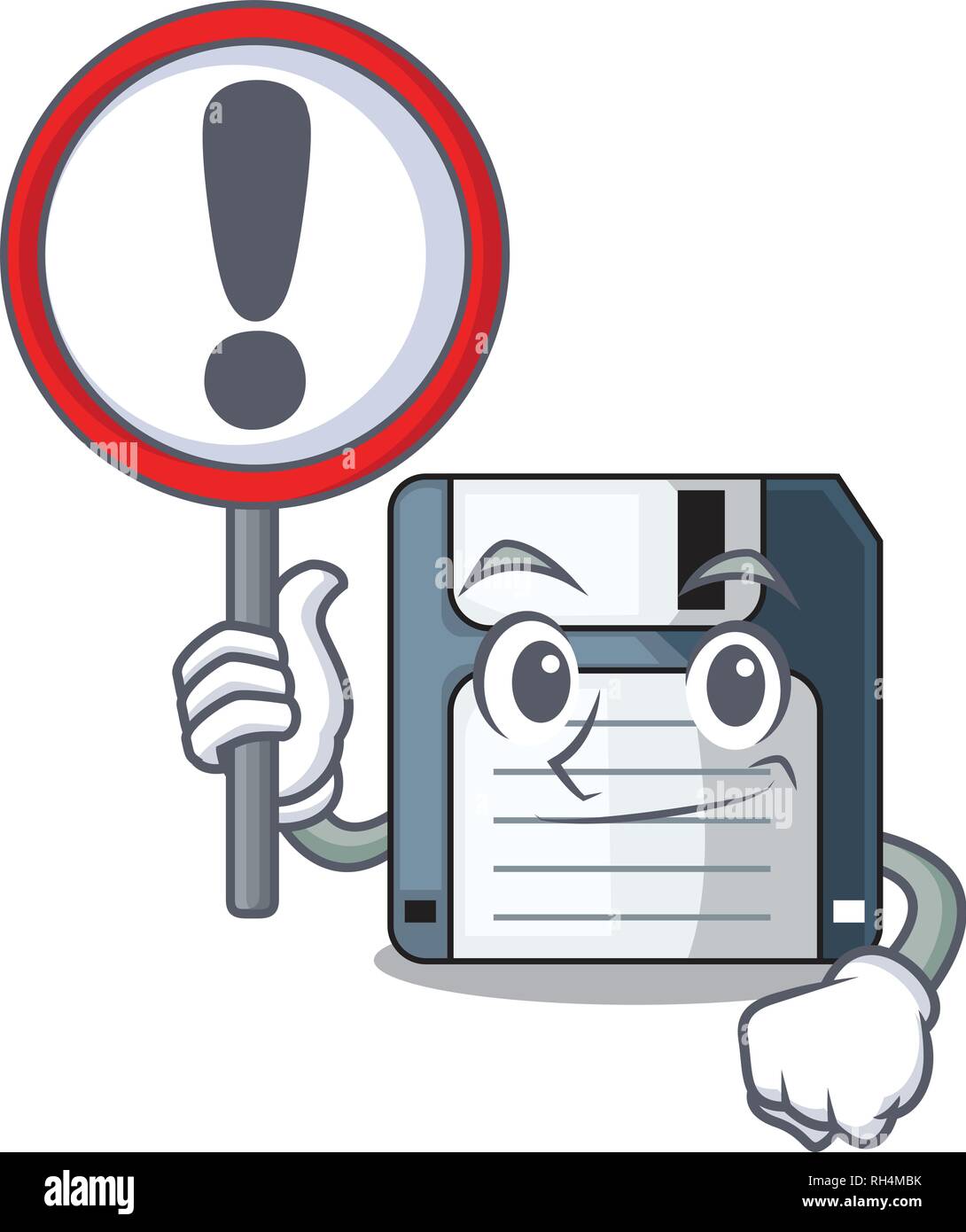 With sign cartoon shape in the floppy disk Stock Vector Image & Art - Alamy