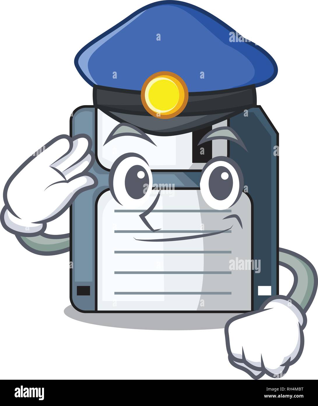 Police cartoon shape in the floppy disk Stock Vector Image & Art - Alamy