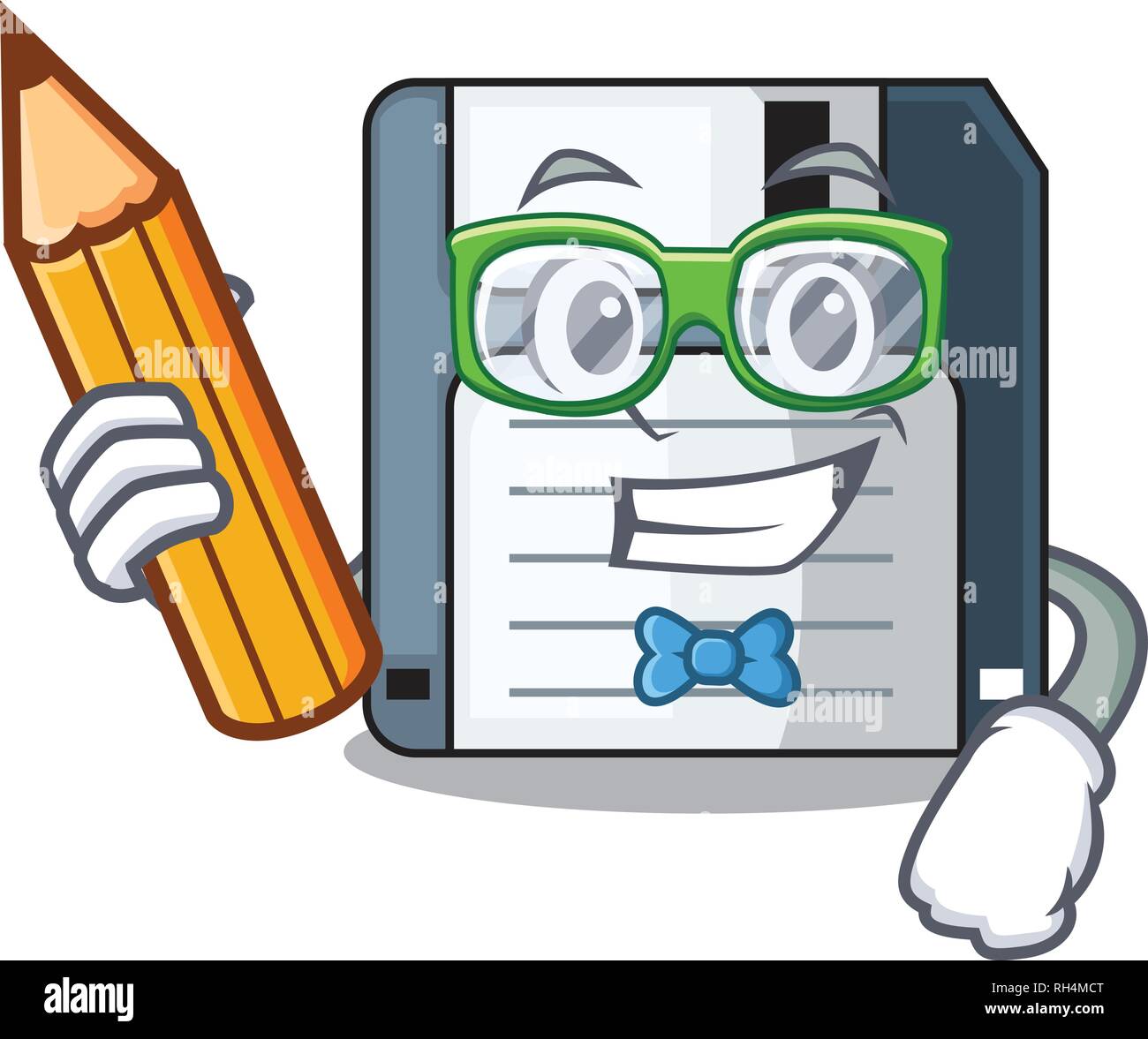 Student floppy disk isolated with a mascot Stock Vector Image & Art - Alamy