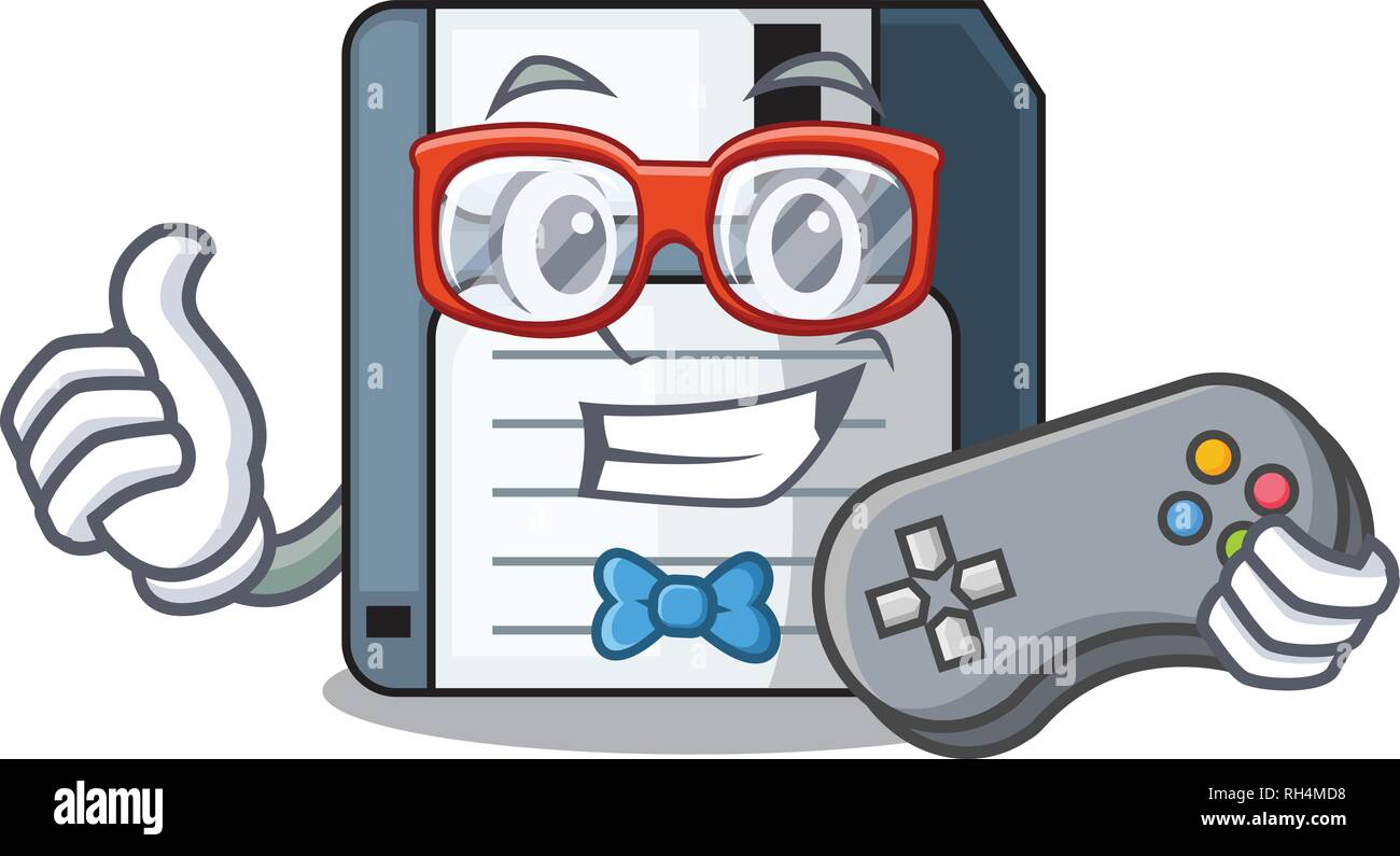 Gamer floppy disk in the character funny Stock Vector Image & Art - Alamy