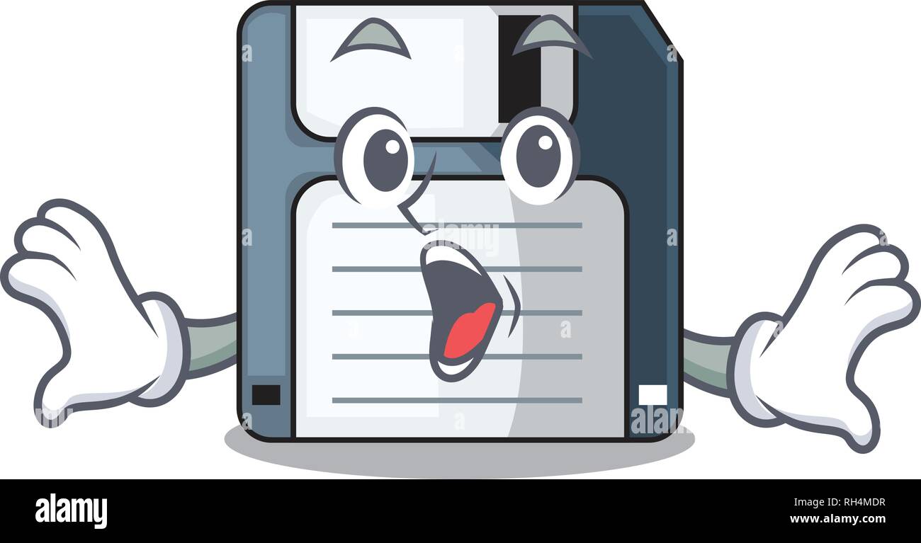 Surprised floppy disk in the character funny Stock Vector Image & Art ...