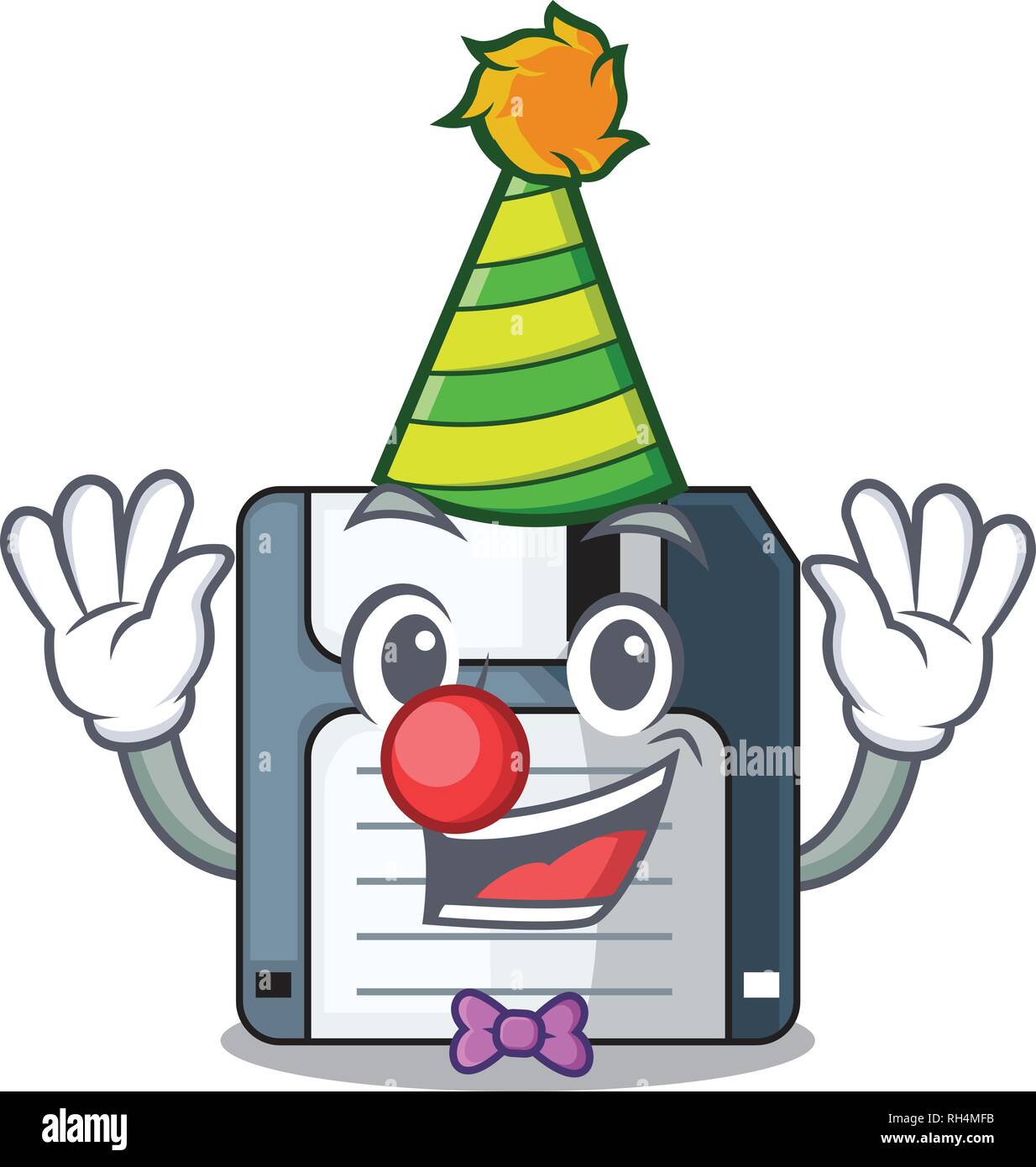 Clown floppy disk in the writing wallet Stock Vector Image & Art - Alamy