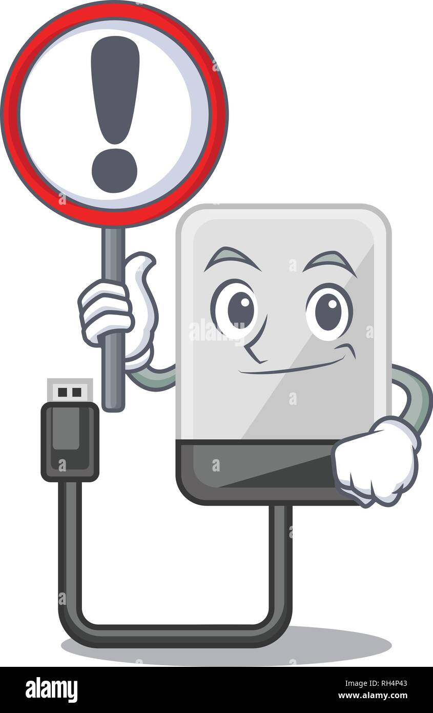 With sign hard drive in shape of mascot Stock Vector Image & Art - Alamy