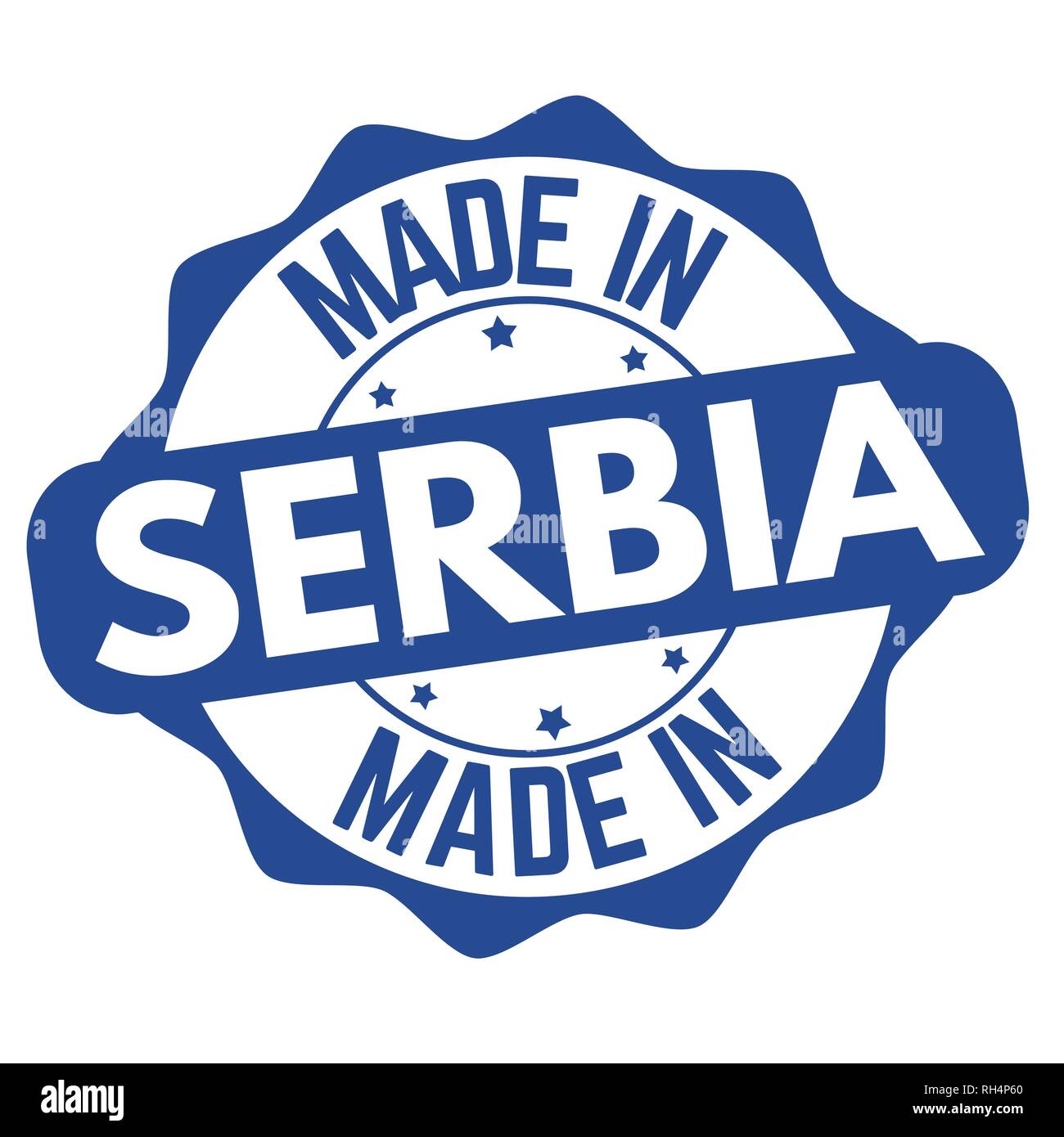 Made in Serbia sign or stamp on white background, vector illustration ...