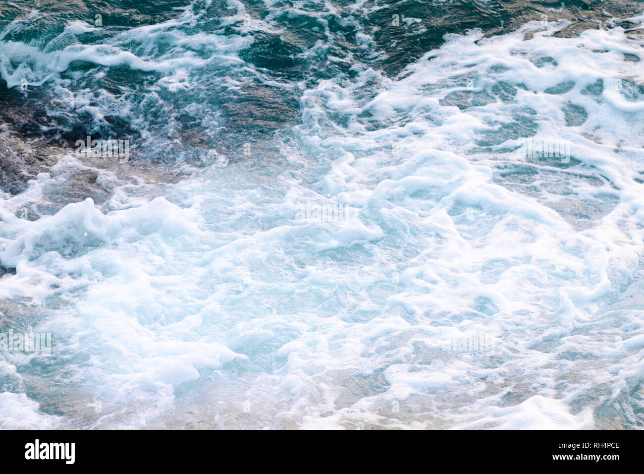 Sea water foam, top view, abstract nature background Stock Photo - Alamy