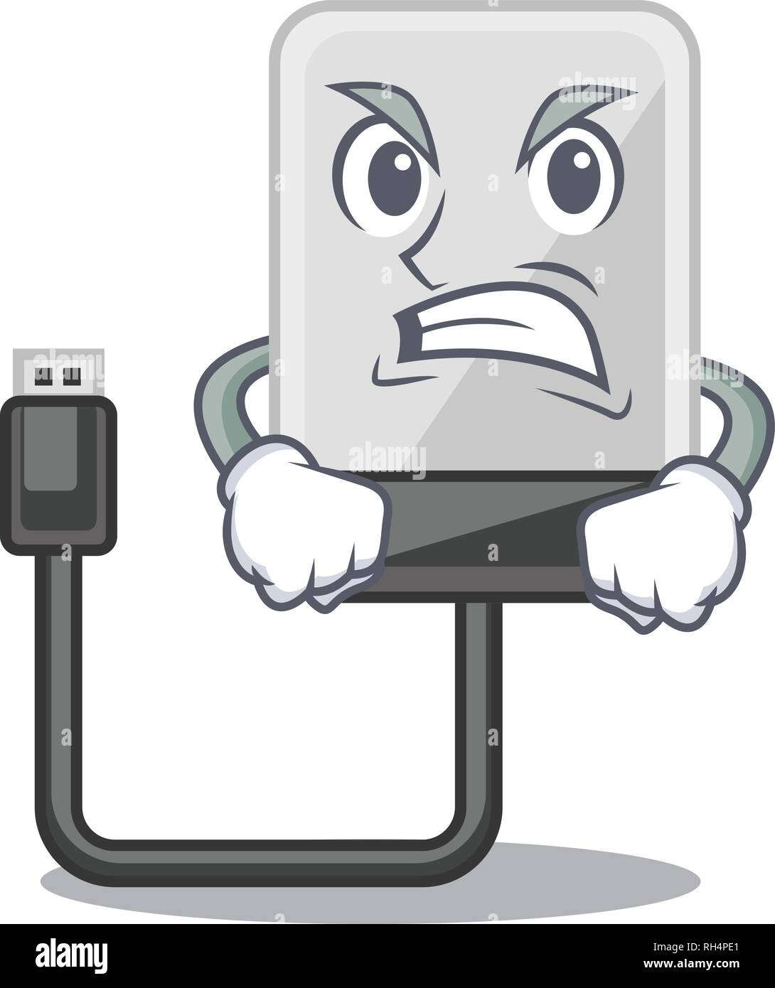 Angry hard drive isolated on the characters Stock Vector Image & Art ...
