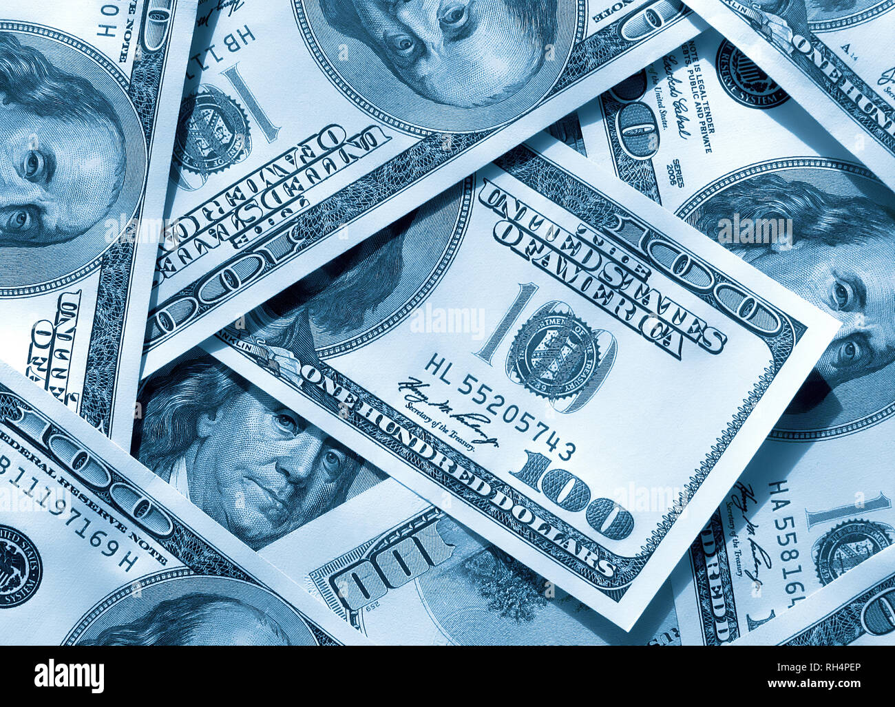 blue abstract money background from dollars usa Stock Photo - Alamy