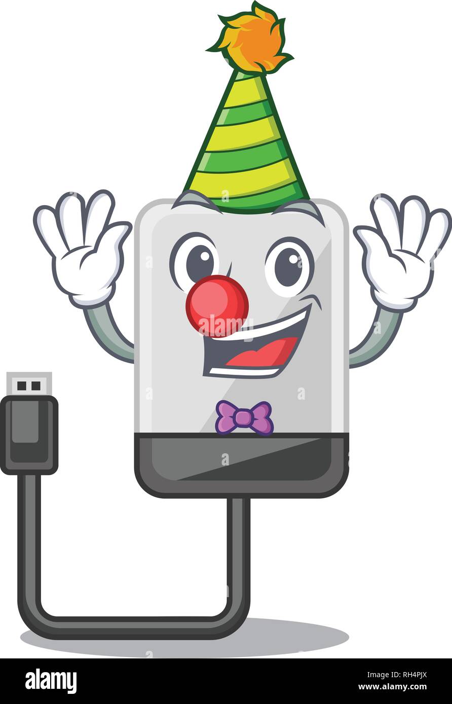 Clown cartoon hard drive in the bag Stock Vector Image & Art - Alamy