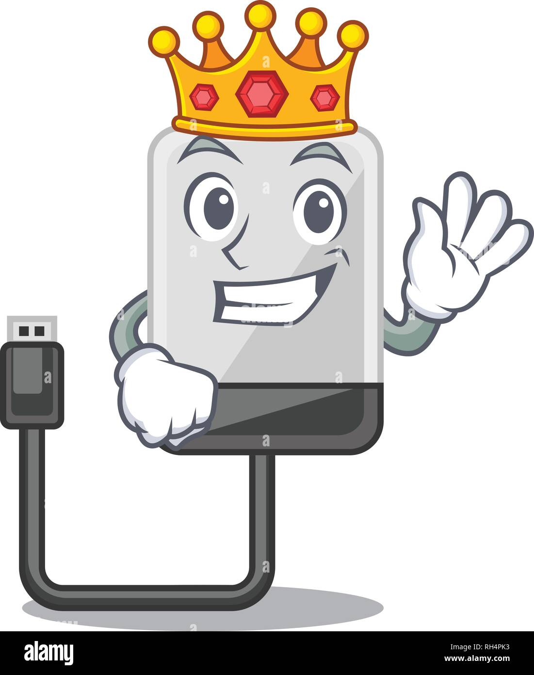 King cartoon hard drive in the bag Stock Vector Image & Art - Alamy