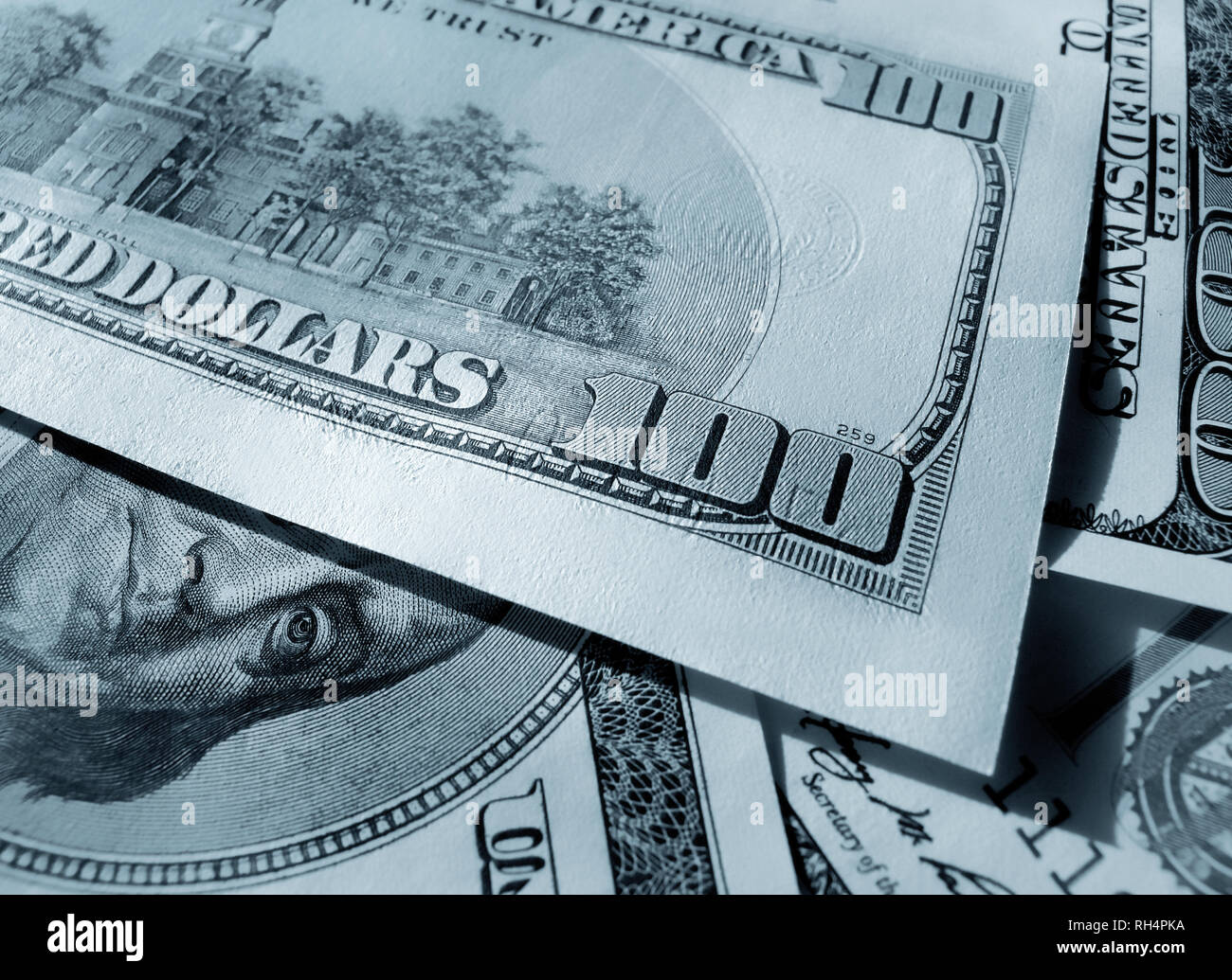 blue abstract money background from dollars usa Stock Photo - Alamy