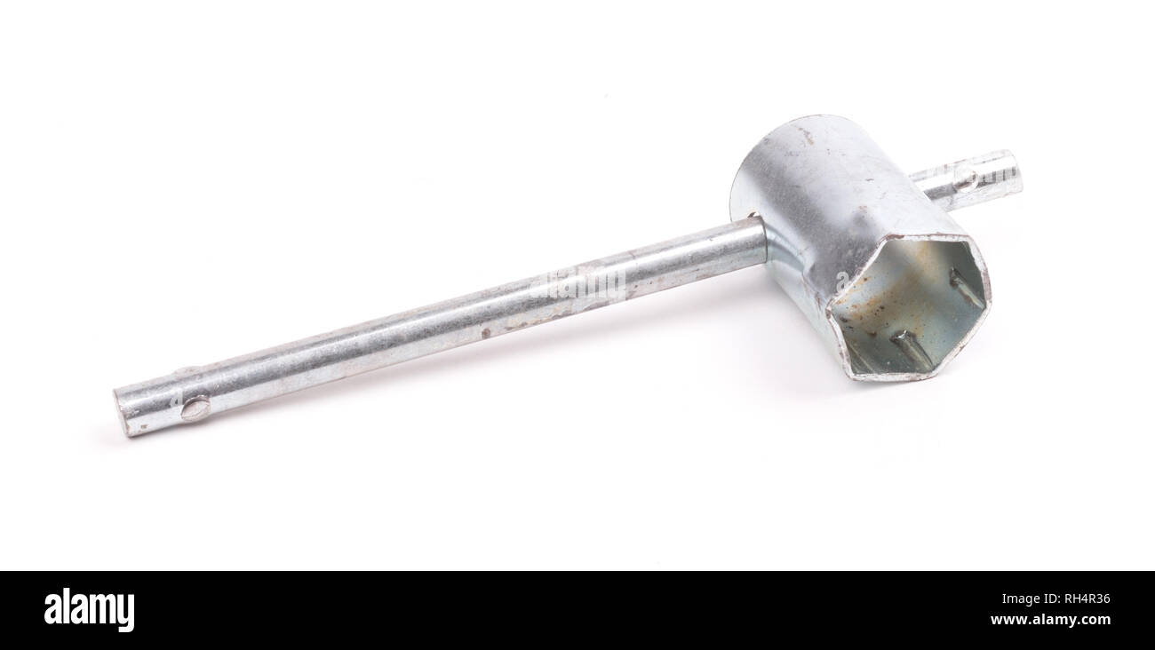 Wrench tool isolated on a white background Stock Photo - Alamy