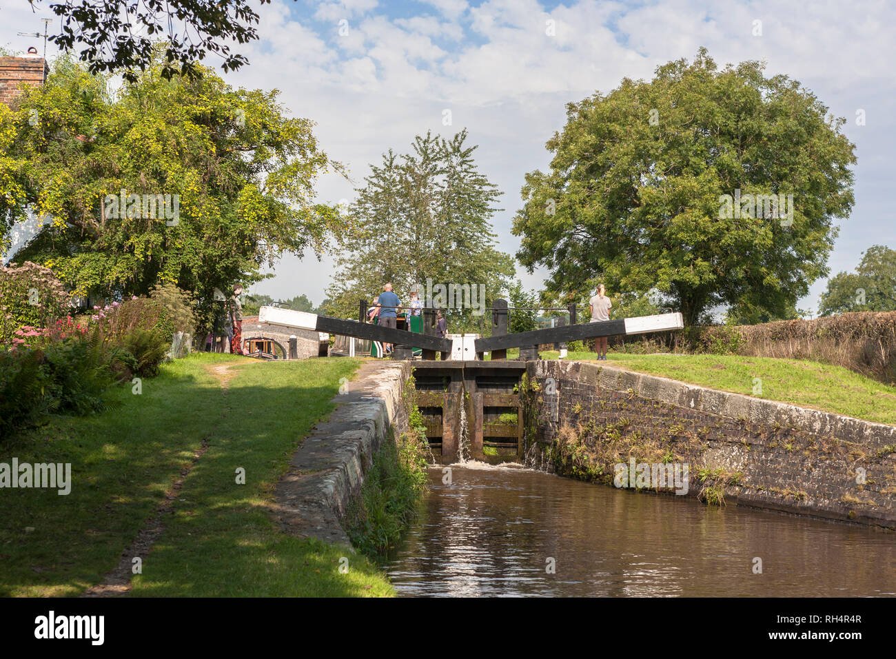 New Marton Top Lock No.2, Llangollen Canal, Shropshire, England Stock ...