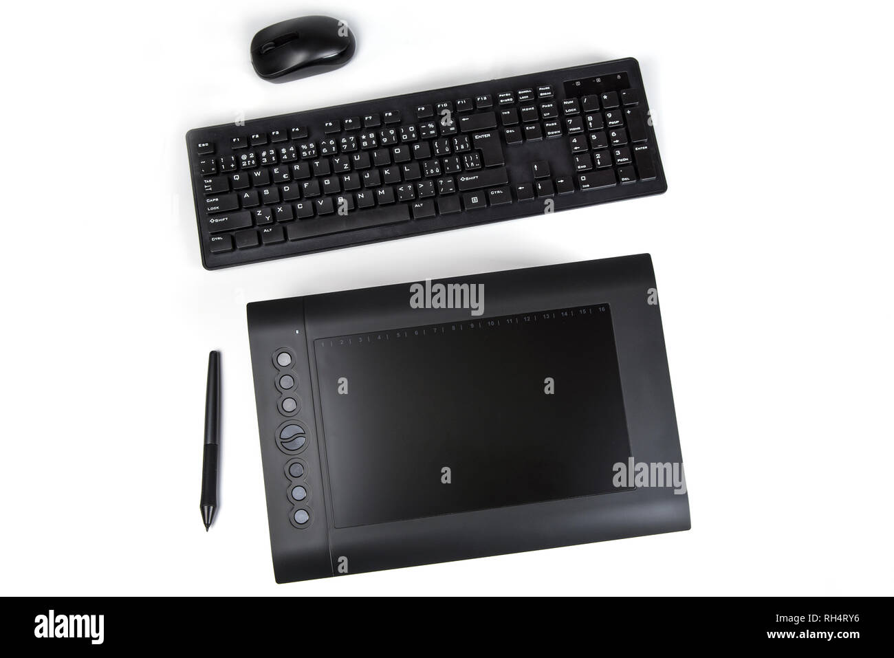 Graphic tablet with pen for illustrators, painters and designers on ...