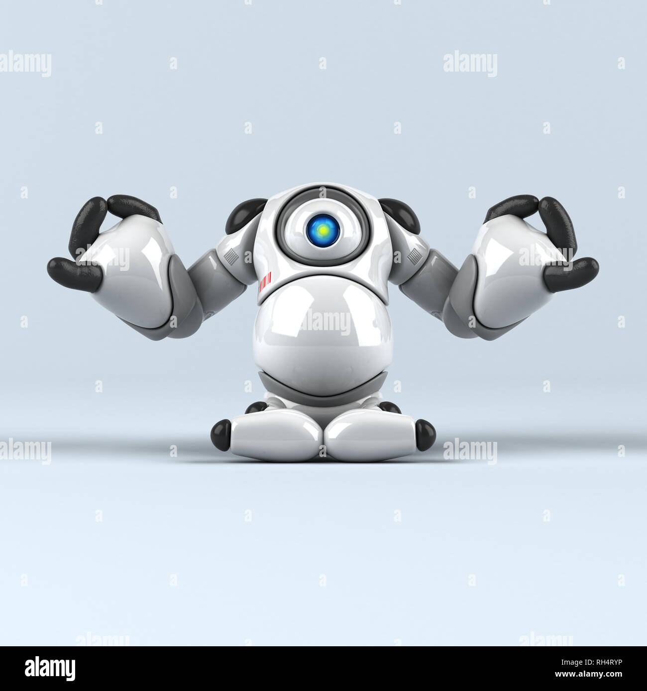 Big robot - 3D Illustration Stock Photo - Alamy