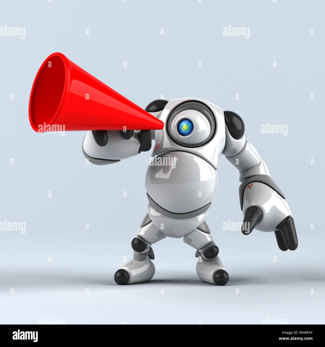 Big robot - 3D Illustration Stock Photo - Alamy