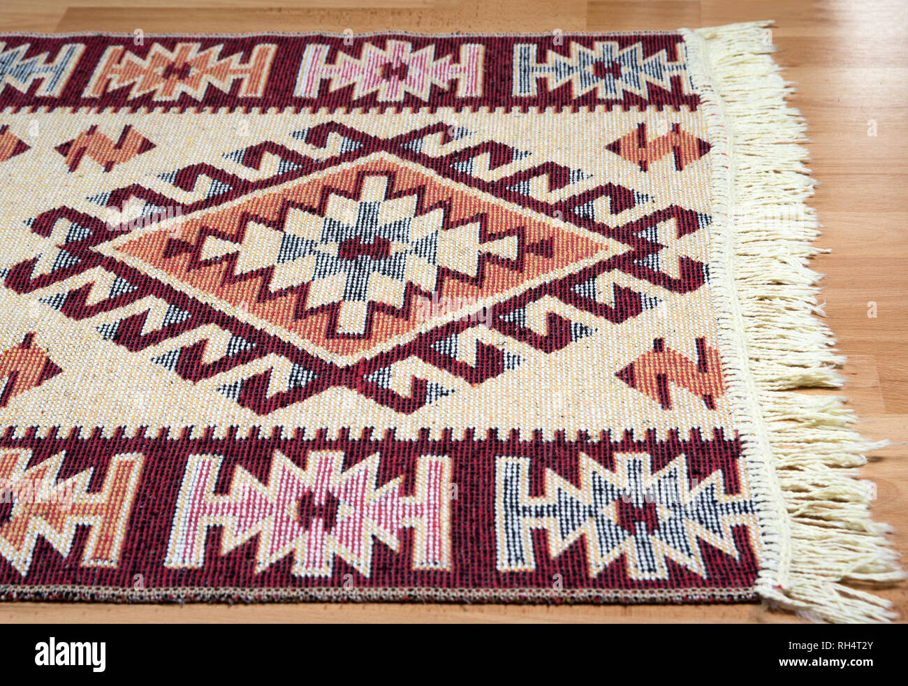 Folk seamless geometric pattern ornaments on the carpet. Traditional ...