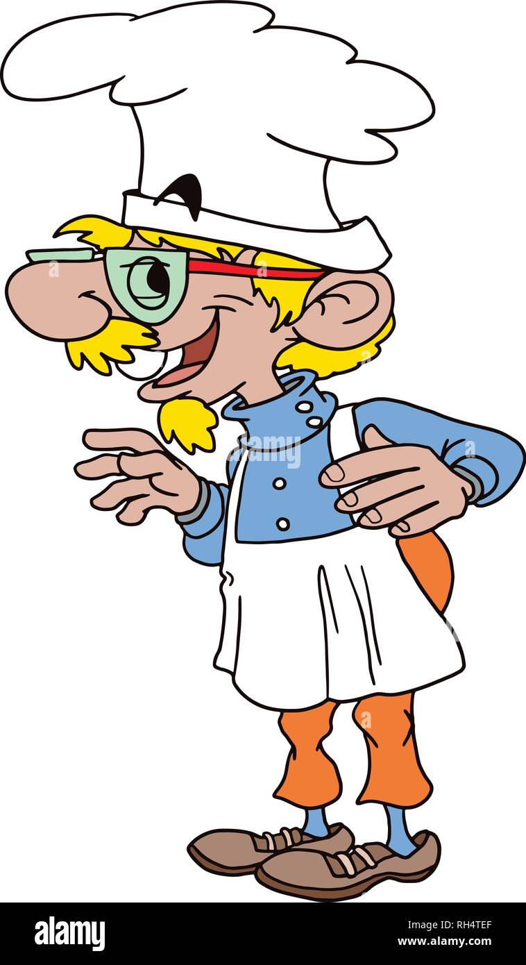 Cartoon Chef vector illustration Stock Vector Image & Art - Alamy
