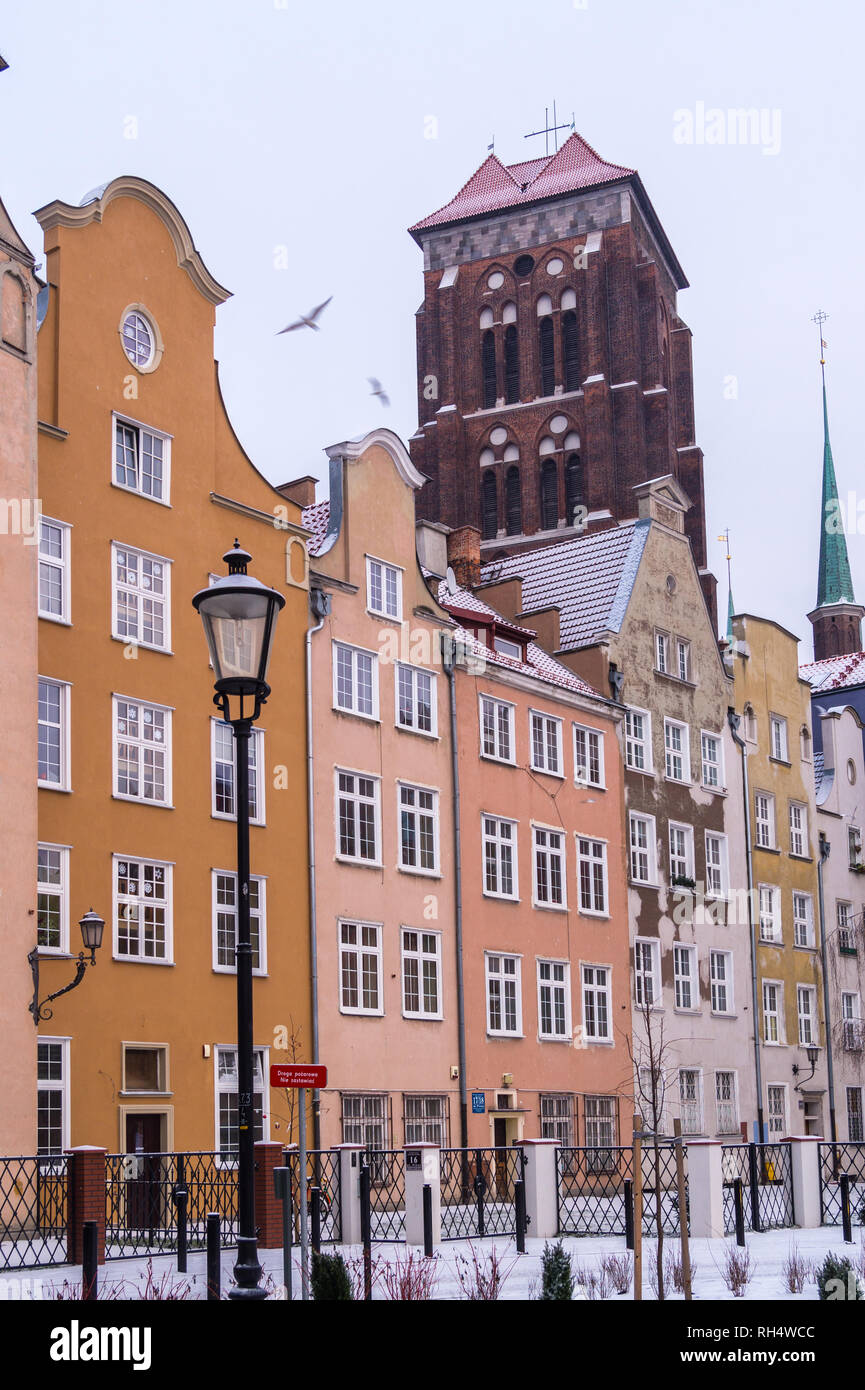 St. Mary's Basilica cathedral, Ulica Mariacka, (St. Mary's street) in ...